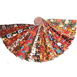 20 2.5" Autumn/Harvest/Fall Jelly Roll WOF