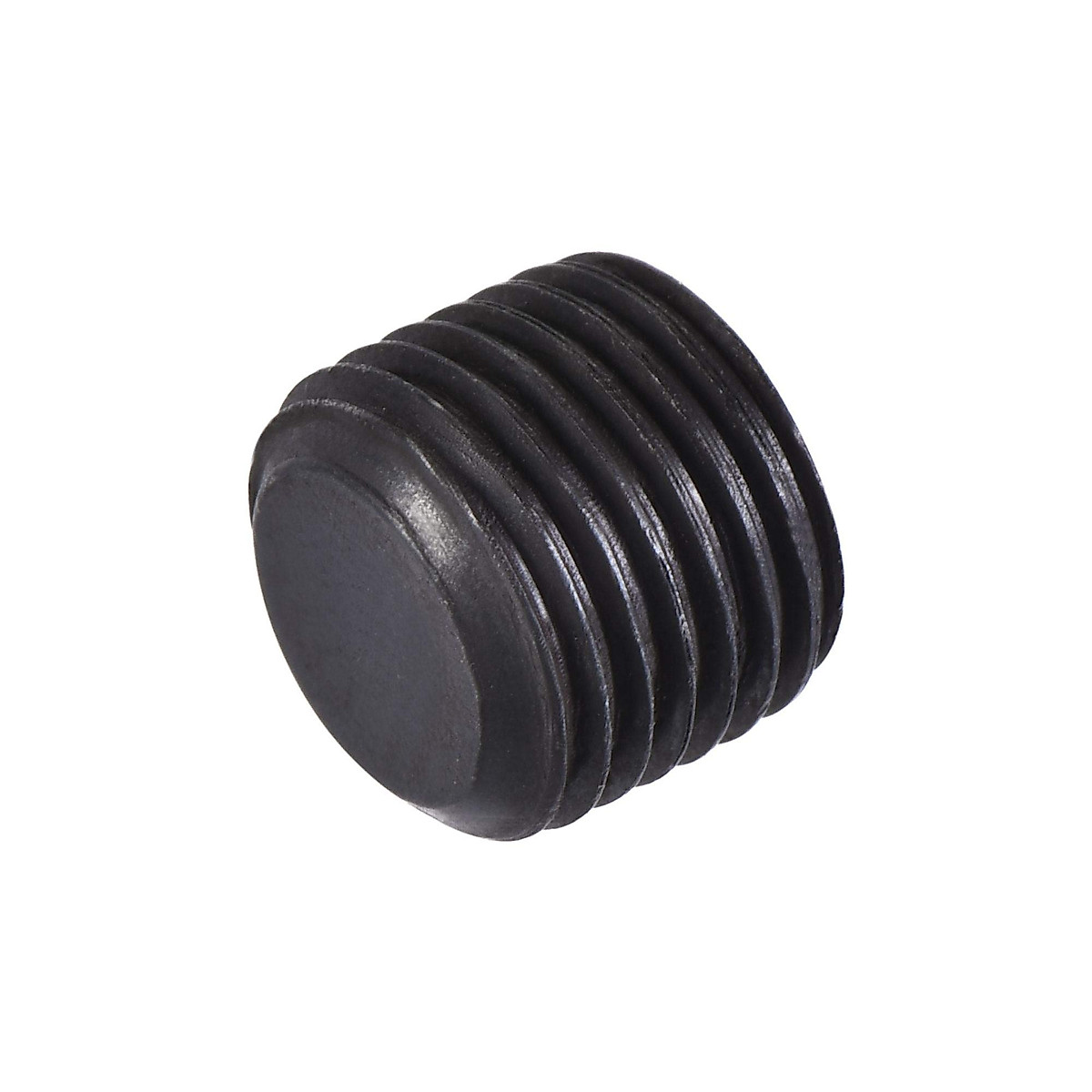 uxcell Carbon Steel Internal Hex Thread Socket Pipe Plug, M10x1 Male Thread Black Pipe Cap, for Garden Pipe Pneumatic Solenoid Valve, 20Pcs