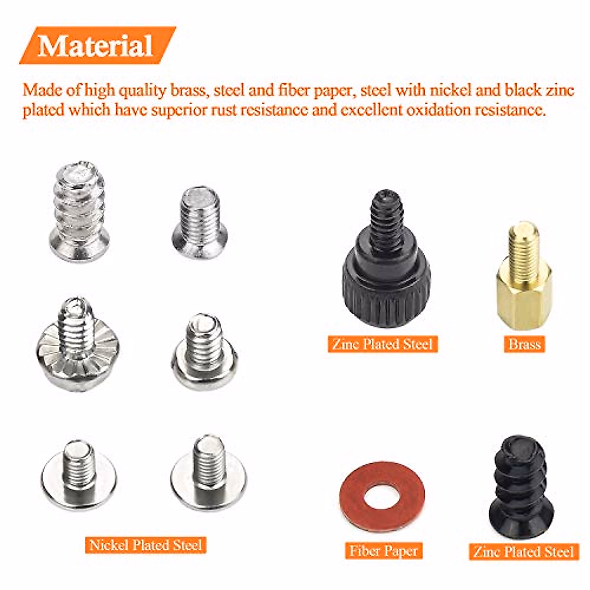 HELIFOUNER 420 Pieces Computer Standoffs Screws Assortment Kit for 2.5" SSD, Hard Drive, Computer Case, Motherboard, Fan Power Graphics