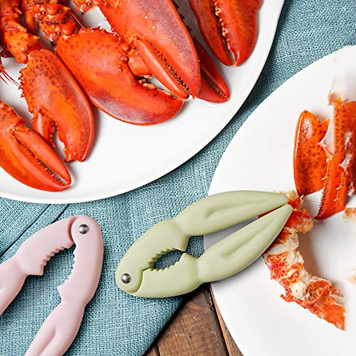 Nut Crab Lobster Crackers Tools Set - Crab Crackers and Tools for Crab Legs - Seafood Opener Tool Set