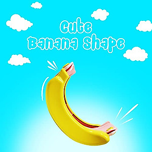 Banana Shaped Portable Travel Potty Training Seat for Toddlers by Jana Park Wares - Folding Kids Trainer Seats for Baby Boys & Girls - Easy to Use Foldable Toilet On The Go Chair for Toddlers (Pink)