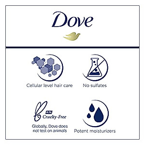 Dove Hair Therapy Shampoo Strengthening Treatment for Thin, Fine Hair Strength and Fullness Boost Sulfate Free Shampoo for 2X Visibly Fuller, Thicker Hair 33.8 oz