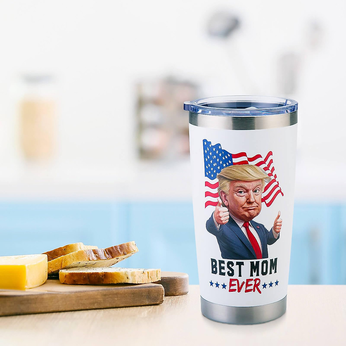 Polmmys Mothers Day Gifts for Mom from Daughter, Son - Mom Birthday Gifts, Best Moms Ever, Cool Trump Moms Cup for Birthday Christmas Presents Valentines Gift - 20oz Trump Tumbler