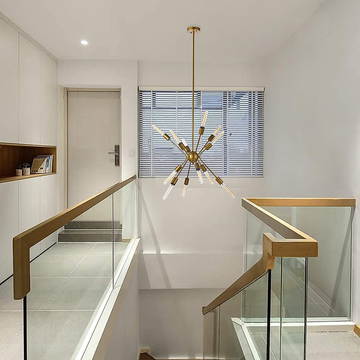 Dimmable Led Tubular Bulb 12W,3000K Soft White,T30 Long Tube Edison Led Vintage Filament Bulb,100W Equivalent,Clear Glass Cover, E26 Medium Base,4-Pack. (11.8in(300mm)-6W)