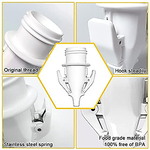 Narrow Neck Breastmilk Storage Bag Adapters for Medela Pumps, Compatible with Medela Maxflow Pumps to Use with Lansinoh and Nuk Breastmilk Storage Bags by PumpMom