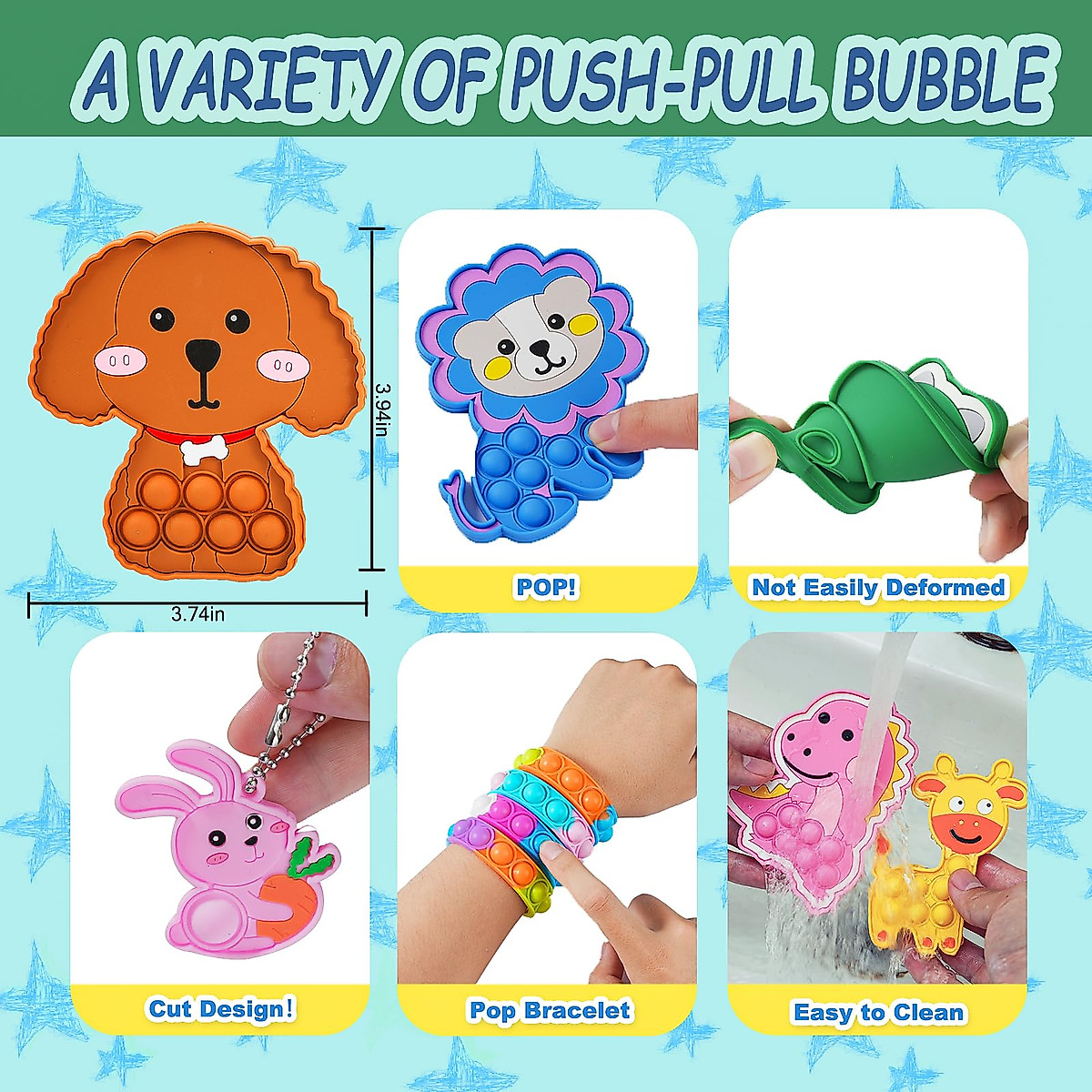 650 Pcs Party Favors for Kids, Fidget Toys Bulk, Prizes for Kids, Fidget Stocking Stuffers Birthday Party Gifts, Carnival Treasure Classroom Prizes Box, Goodie Bag Stuffers, Party Toys