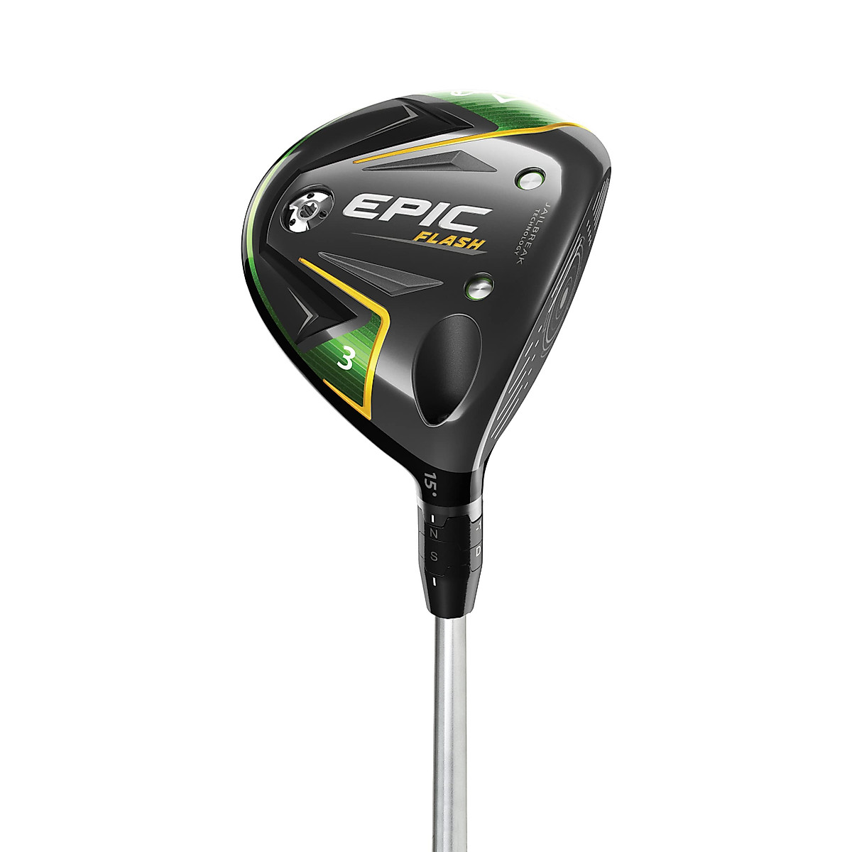 Callaway Golf 2019 Epic Flash Fairway Wood, 3 Wood, 15.0 Degrees, Right Hand, Stiff Flex Black