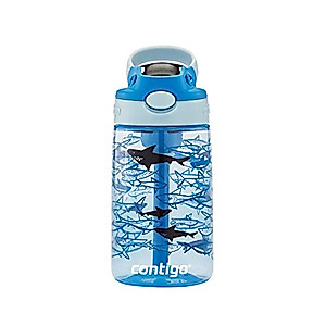 Kids Water Bottle with Redesigned AUTOSPOUT Straw, 14 oz., Shark