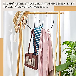 6 Pieces Belt Hanger for Closet Space Saving Black Belt Organizer Hanging Tie Hanger Multi Purpose Tie Rack Closet Organizer Hook Rack for Belt Ties Scarves Camisoles Hats Bras Shoes Organization