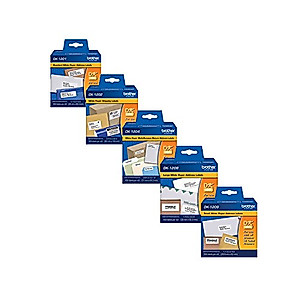 Brother DK Labels Shipping Variety Pack (DK1201 DK1202 DK1204 DK1208 DK1209)