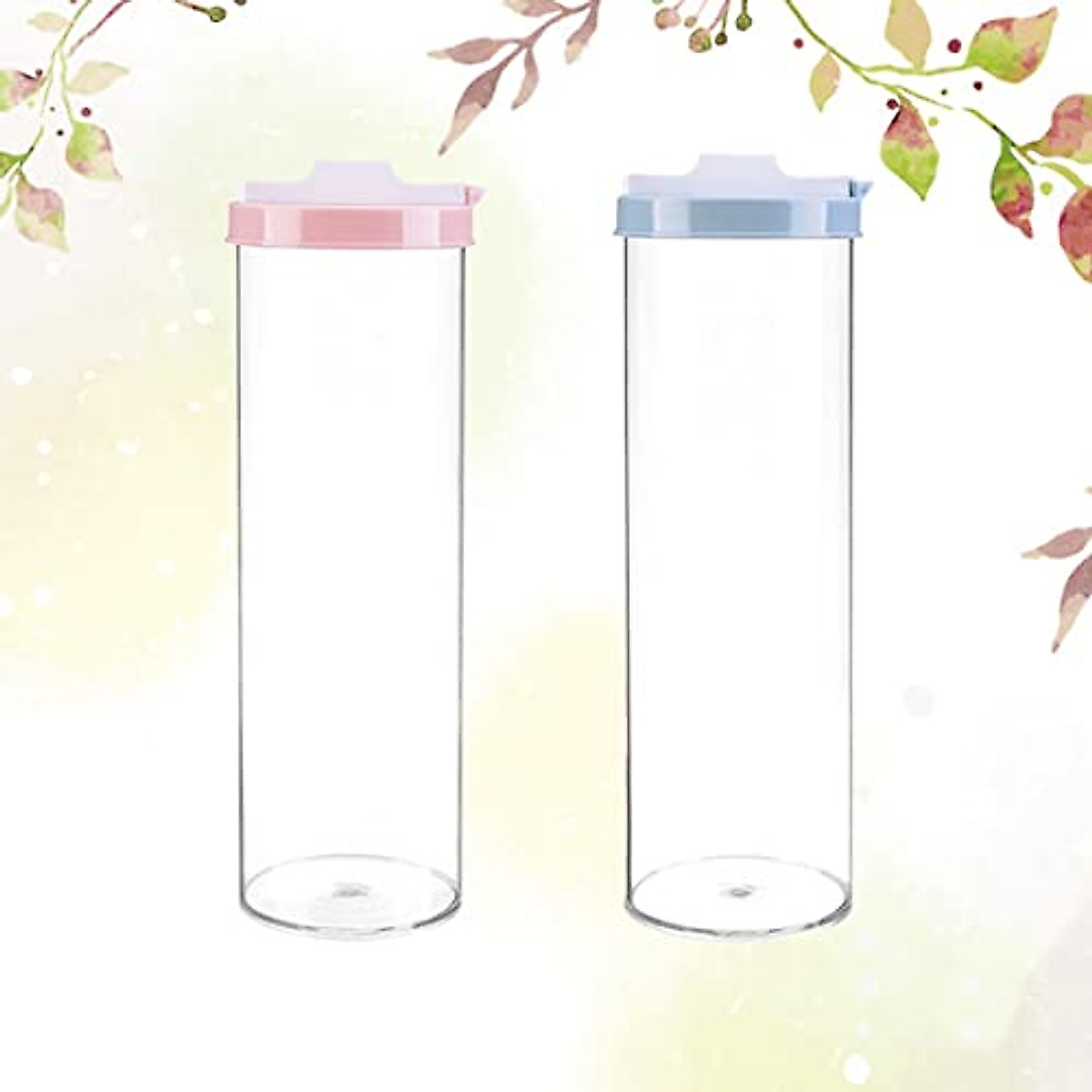 UPKOCH 2pcs Canister Home with Food Noodle and Creative Round for Cereal Kitchen Color Lids Nuts Noodles Dry Containers Canisters Spices Large Assorted Circular Organizer Organization