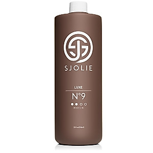 SJOLIE Violet Spray Tan Solution - Luxe 9 - Medium Blend | Sunless Tanning Solution for a Hydrating, Deep Brown Tan - Quart