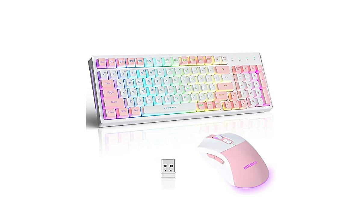 KOLMAX CK98 Wireless Gaming Keyboard & Mouse Combo | RGB & 98 Keys