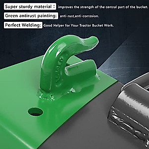 osemar Compact Tractor Bucket Hooks Bolt on with 2" Receiver fit for John Deere 1025r 2320 2025r 2032r 3032e