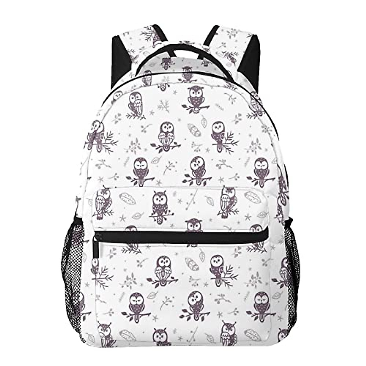 Student Backpacks 15.6 Inch Laptop Owl Tree Branches Print Student School Book Bag Travel Hiking Camping Daypack