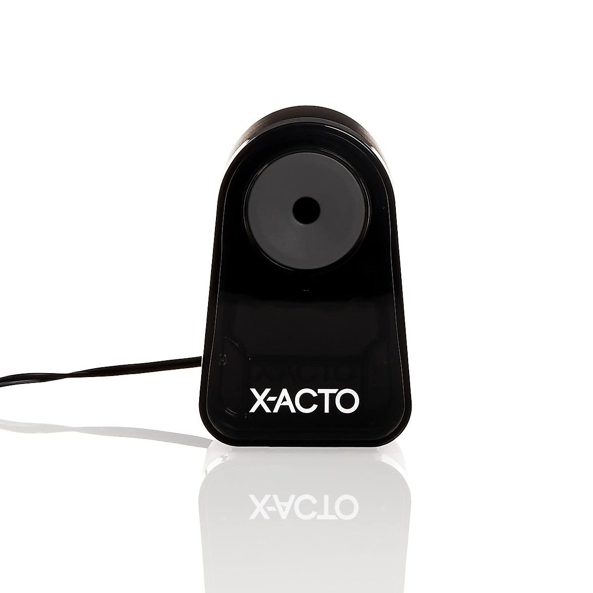 X-ACTO® Pencil Sharpener, Mighty Mite® Electric Pencil Sharpener with Pencil Saver®, SafeStart® Motor, Small Pencil Sharpener for Teacher and Homeschool Supplies, Black, 1 Count