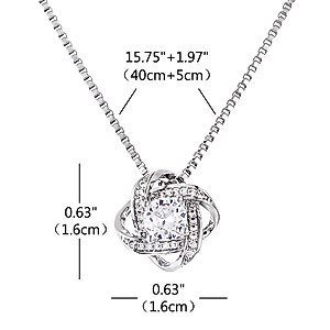 To My Daughter Necklace Love Knot Daughter Necklace form Mom Dad To My Beautiful Daughter Birthday Graduation Christmas Jewelry Gifts form Mom Dad (To My Daughter)