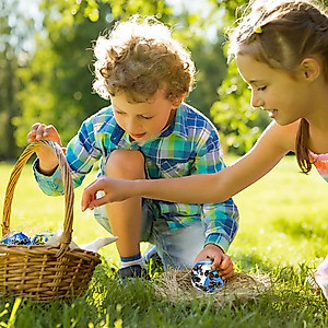 WODMAZ 12 PCS Pre Filled Easter Eggs with Robot Vehicles Building Blocks, Car Toys Set for Kids' Gift, Easter Party Favors, Easter Basket Fillers, Easter Egg Hunt, Classroom Events