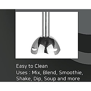 Lp Living Plus Powerful Electric Hand Blender, 400W with Two speed control, Detachable Base, Kitchen Blender for Smoothie, Puree, Coffee