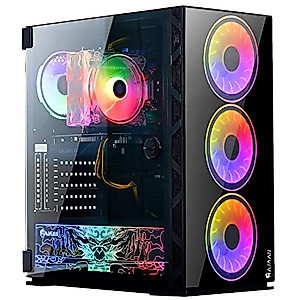 HAJAAN Breeze PRO Gaming Desktop Tower PC with 27 Inch Gaming Monitor - AMD Ryzen 5 3600 6-Core Processor 3.60GHz, 16GB DDR4 RAM, 512GB SSD, GeForce GTX 1650 4GB - Windows 11 Pro