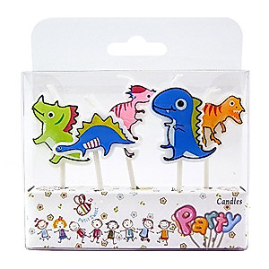 Ornerx Dinosaur Themed Birthday Cake Candles