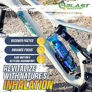 O2 Blast 95-99% Pure Oxygen, 10 Liter Portable Can 5 Pack with Custom Breathing Mask, Increase Stamina & Reduce Recovery Time, Ideal for High Altitude & Sports Recovery