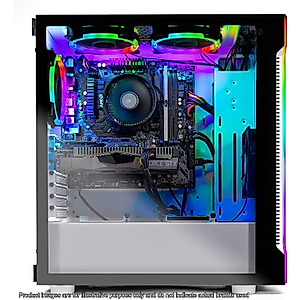 SkyTech Archangel Gaming Computer PC Desktop - Ryzen 5 3600 6-Core 3.6GHz, GTX 1660 Ti 6G, 500G SSD, 8GB DDR4 3000, RGB, AC WiFi, Windows 10 Home 64-bit, White