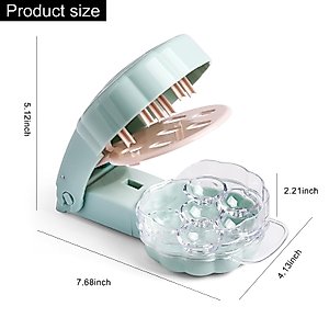 Cherry Pitter, Olive Pitter Tool Pit Remover Quick Push Pull 6 Hole Seed, Multi-Function Cherry Pitters Core Remover Portable Saving Lock Design Corer Kitchen Seed Depitter Tool Green