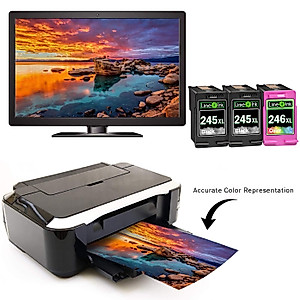 Limeink 3 Pack Remanufactured PG-245XL CL-246XL High Yield Ink Cartridges (2 Black, 1 Color) for Pixma iP2820 MG2520 MG2420 MG2920 MG2922 MX492 MG2924 Shows Accurate Ink Level