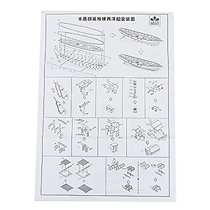HAPYLY 1/130 Scale DIY Hobby Wooden Ship Science Equipmen Assembly Model Boat Kits Sailing Boat Kit Decor Toy Gift