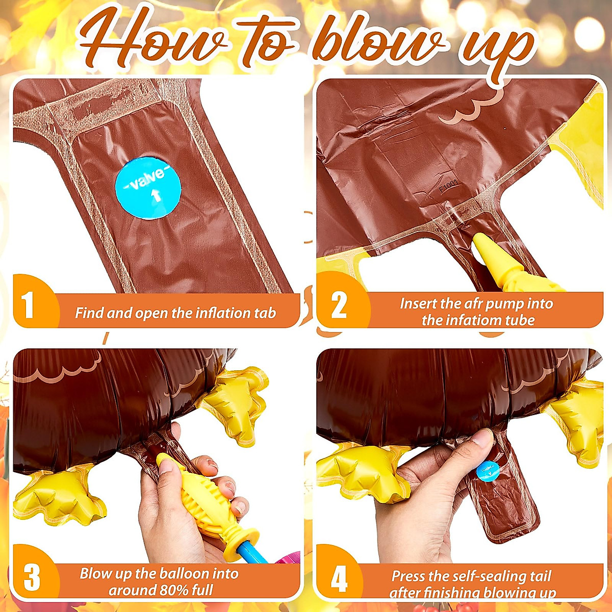 Gemscream 18 Pcs Thanksgiving Foil Balloons Set Large Happy Fall Balloons Maple Leaf Pine Cones Pumpkin Leaf Turkey Squirrel Thanksgiving Balloons for Autumn Theme Festival Party Supplies