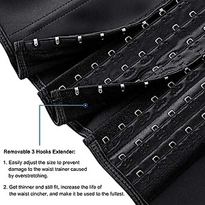 ECOWALSON Waist Trainer for Women Corset Cincher Body Shaper Girdle Trimmer with Steel Bones Extender