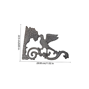 Garneck 1 Pair wooden door wrought iron decorate door hardware door handles black The fence heavy Garage cabinet hinges set iron door handle black cast iron flower plate earth tones