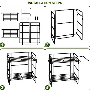 SHINOSKE Over The Toilet Storage, 2 Tier Bathroom Organizer Shelves Over Toilet and Wall Mounted Design, No Drilling Needed to Save Space, with Hook and Paper Holder（Black）