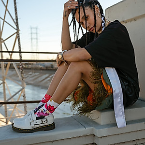 Stance mens Quarter Logoman St Qtr Socks, White, Small-Medium US