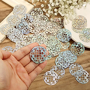 100pcs Glitter Disco Ball Table Confetti, Disco Theme Party Confetti for Bachelorette Party Table Centerpieces Decorations for 70s 80s Hippie Birthday Party Supplies