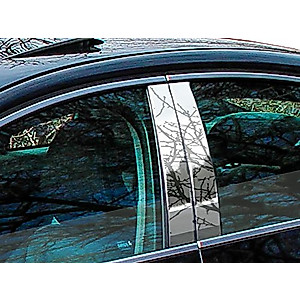 QAA is Compatible with 2011-2013 Volvo S60 4 Piece Stainless Pillar Post Trim PP11385
