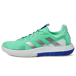 adidas Women's Solematch Control Sneaker, Pulse Mint/Silver Metallic/Lucid Blue, 6