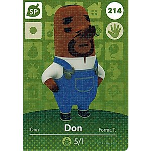Nintendo Animal Crossing Happy Home Designer Amiibo Card Don 214/300 USA Version