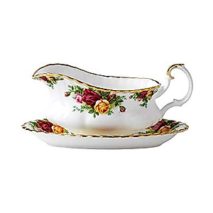 Royal Albert Old Country Roses Gravy Boat, 19 oz, Multi