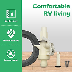 13168 Upgraded RV Toilet Water Valve Kit, Compatible with Thetford Aqua Magic IV Toilets High and Low Models