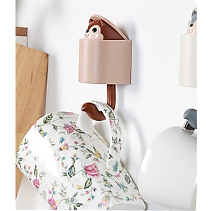 Lixiaoman Hidden Squirrel Hooks Cute Kids Coat Hooks Decorate Walls Bathrooms Kitchens for Hanging Keys, Coats, Towels, Backpacks, Bags