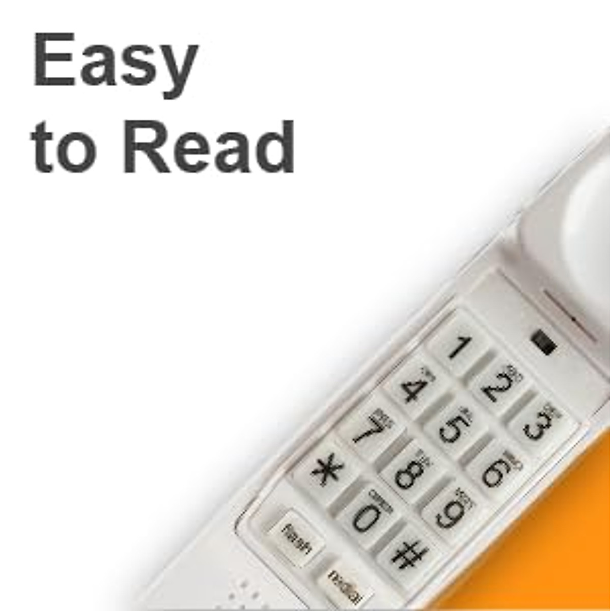 Landline Phones for Home - Telephones for Hearing Impaired - Corded Phone for Seniors - Retro Phone - Improved Version of The 1965 Landline Phone - Analog Phone - Big Button, iSoHo Phones (White)