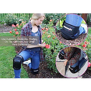 Thunderbolt Knee Pads for Women for Work for Flooring, Gardening, Cleaning, Tile Work, with Comfortable Gel Cushion and Anti-Slip Straps