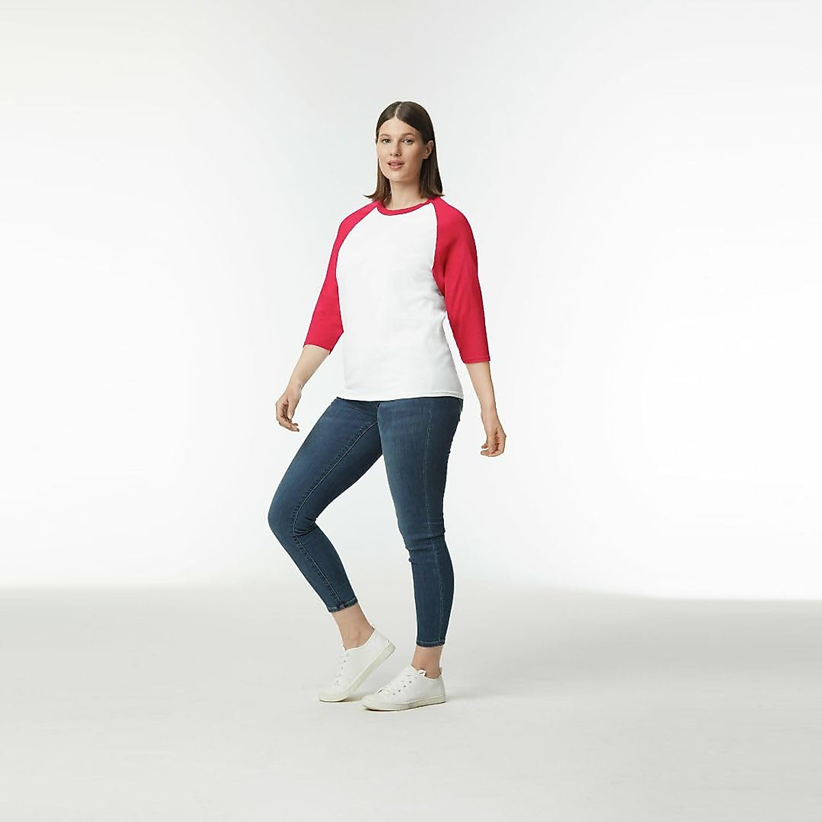 Gildan Adult Heavy Cotton 3/4 Raglan T-Shirt, Style G5700, 2 Cout (Pack of 1)