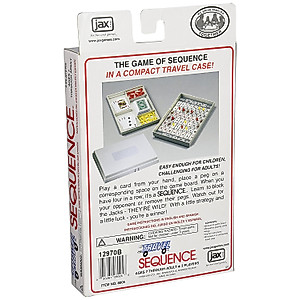 Jax Travel SEQUENCE - The Exciting Strategy Game in a Compact Travel Case! , White