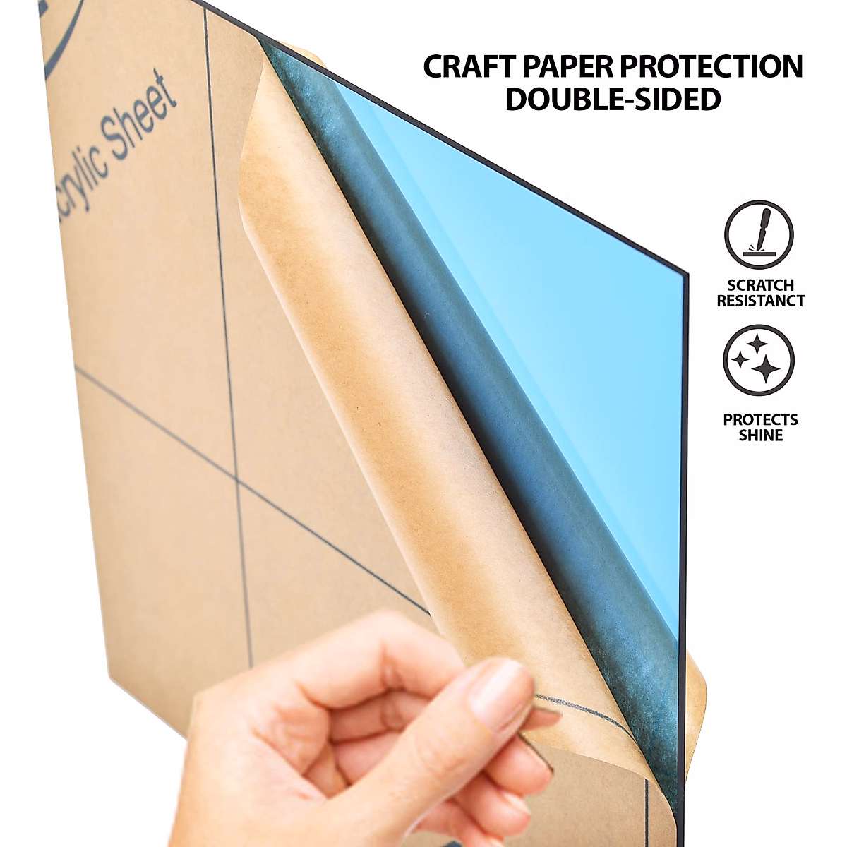 XLNT TECH 7 Pieces & 7 Colors 8" x 12" x 0.118" Transparent Colored Cast Acrylic Sheets, Plexiglass Plastic Sheet for Laser Cutting, Engraving Signs, DIY Projects.