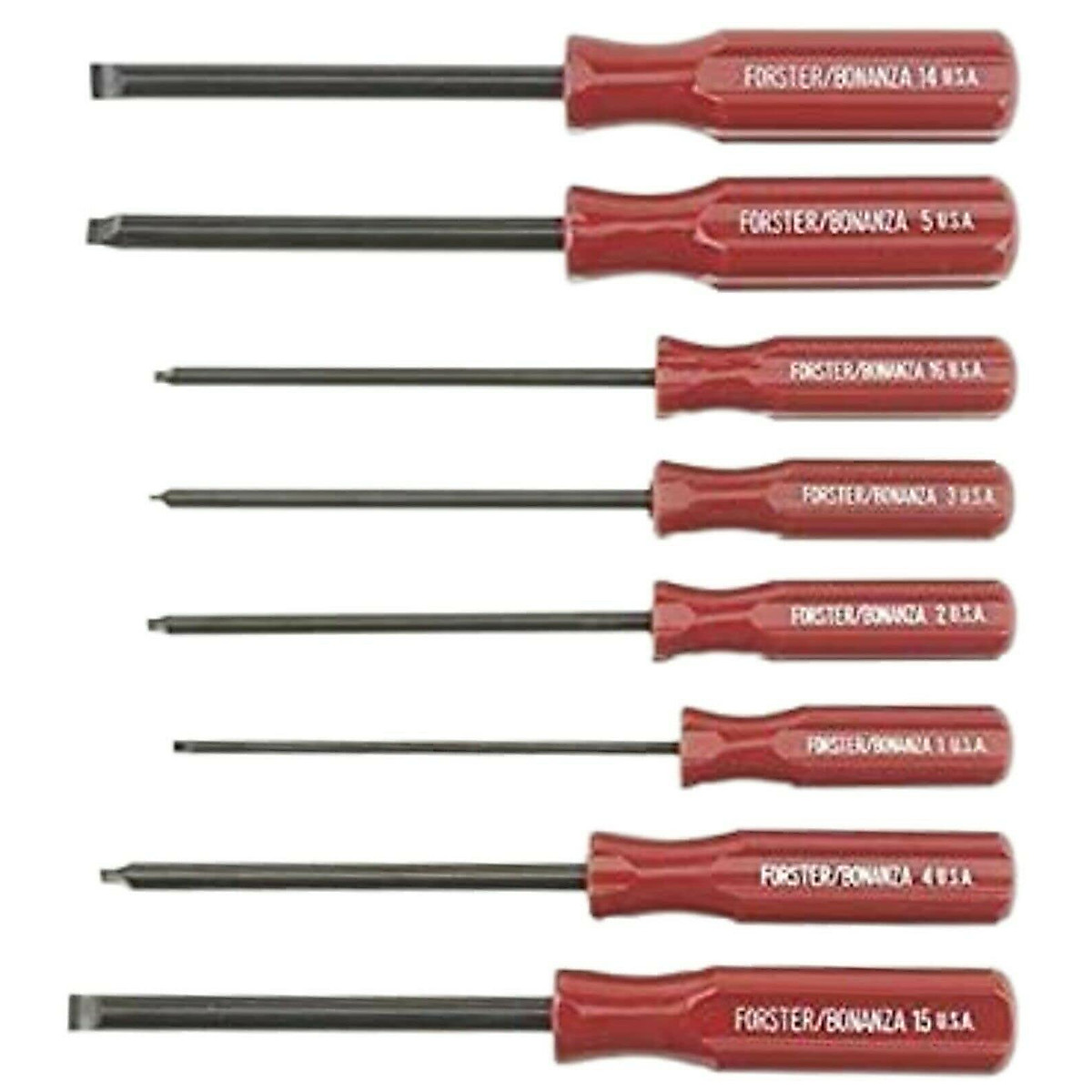 Forster Products 8-Piece Gunsmith Screwdriver Set, Hollow Ground Tips with Square Faces, Single Piece Construction, with a Durable Storage Pouch