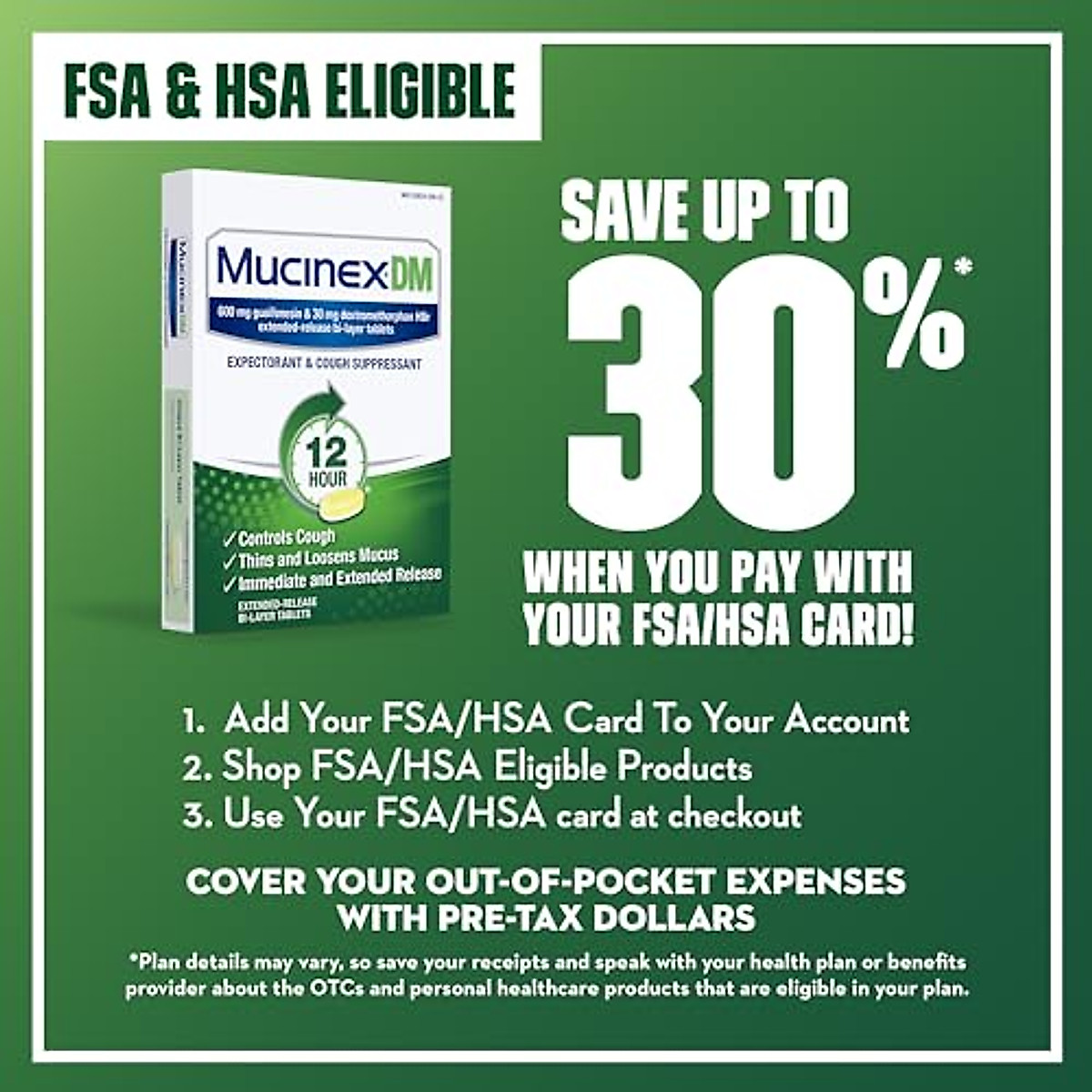 Mucinex DM 12Hr Chest Congestion & Cough Medicine For Adults, Cold And Cough Medicine for Excess Mucus Relief, 600 mg Guaifenesin & 30 mg Dextromethorphan HBr, 68 Bi-Layer Tablets