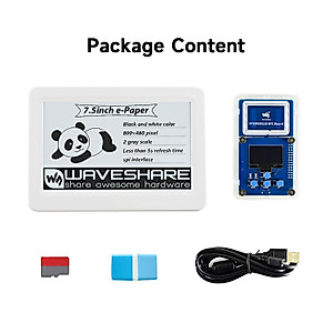 Waveshare 7.5inch NFC e-Paper Eval Kit Bundle with 7.5inch NFC-Powered e-Paper ST25R3911B NFC Board Micro Card 16GB Micro Card Reader USB-A to Micro-B Cable(5 Items)